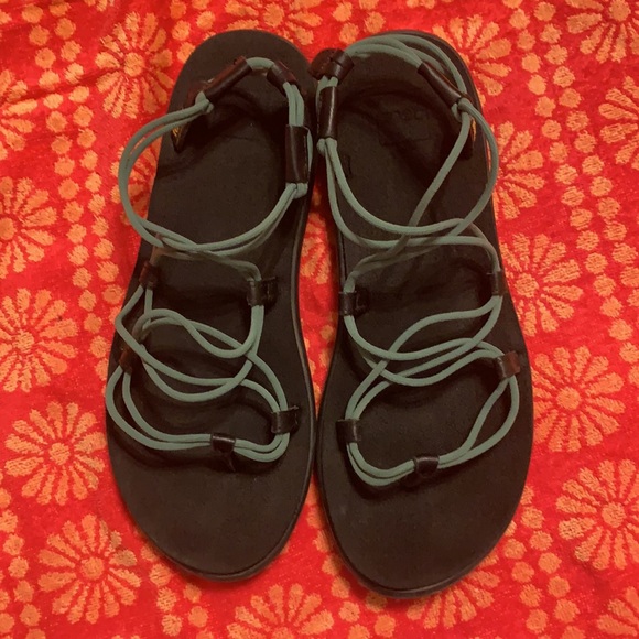 Teva | Shoes | Teva Womens Voya Infinity Sandal Black And Green | Poshmark